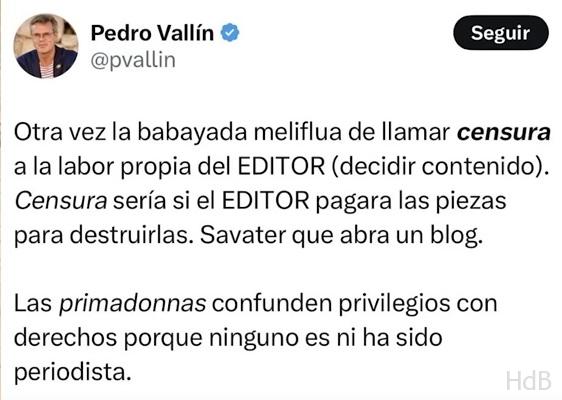 LA VANGUARDIA despide a su periodista Pedro Vallín tras ahber ...